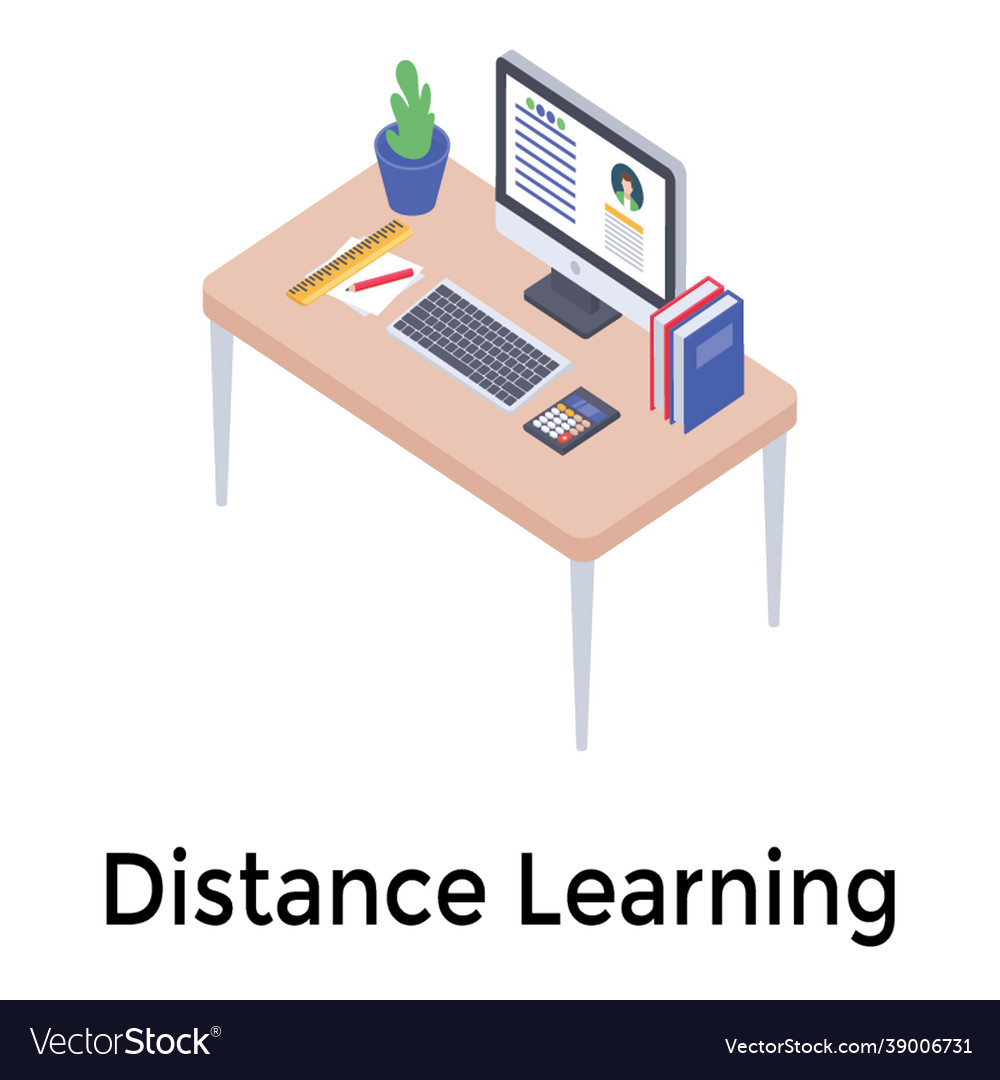 Distance learning Royalty Free Vector Image - VectorStock