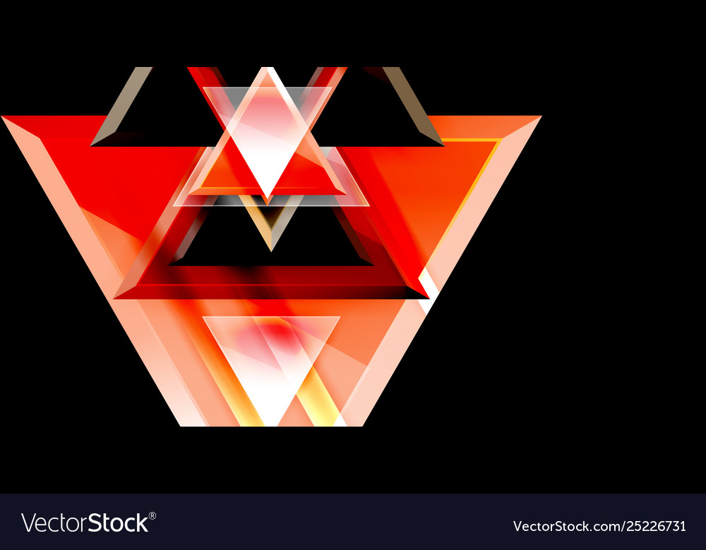 Dynamic triangle composition abstract background Vector Image