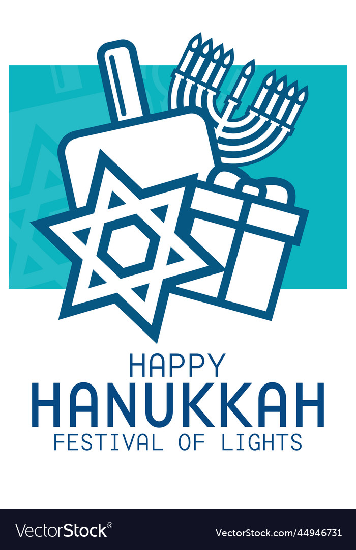 Happy hanukkah festival of lights Royalty Free Vector Image