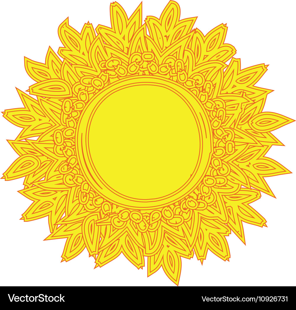 Image of a sun - zentangle style Royalty Free Vector Image