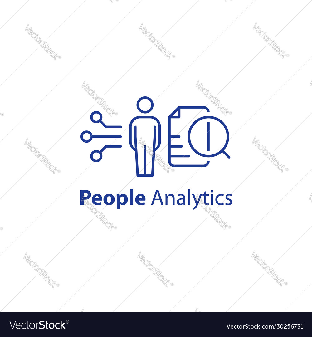 People analytics concept personal data processing Vector Image