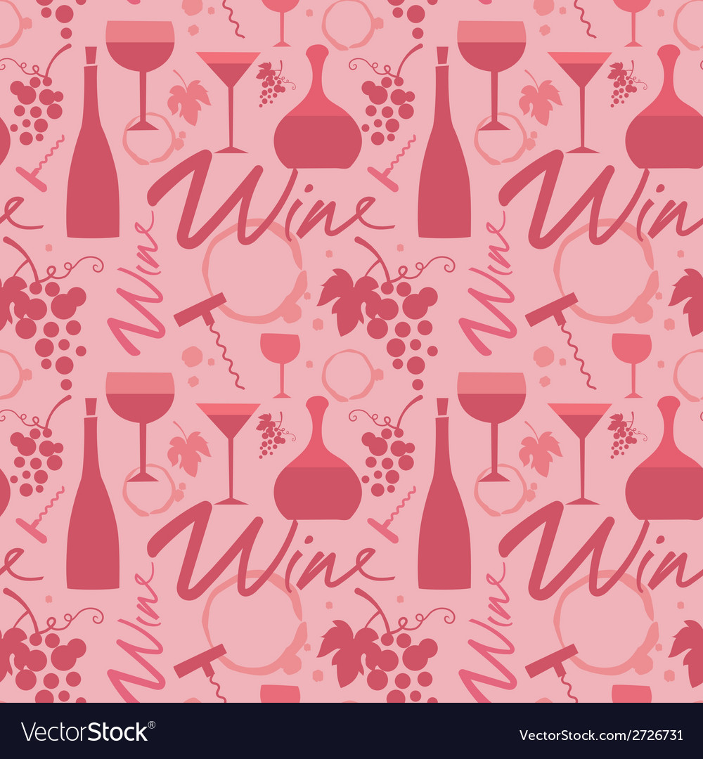 Red wine pattern Royalty Free Vector Image - VectorStock