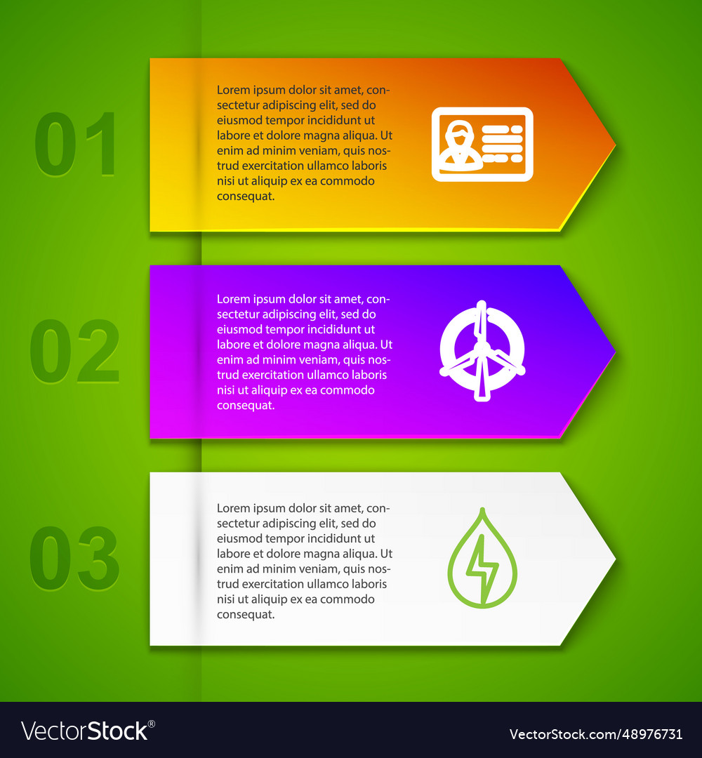 Set Line Identification Badge Rotating Wind Vector Image