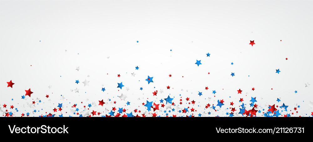 White banner with colorful stars Royalty Free Vector Image