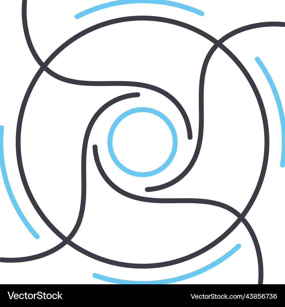 Black hole line icon outline symbol Royalty Free Vector