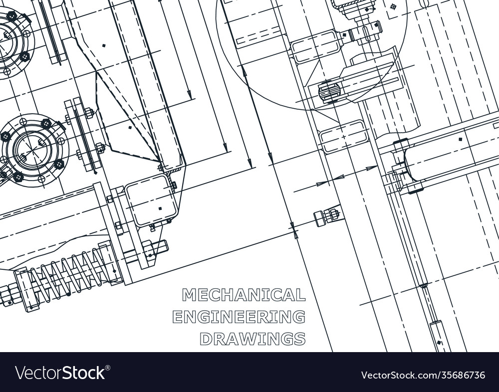 Blueprint engineering computer aided design Vector Image