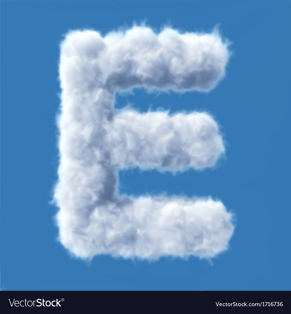 Cloud letter Royalty Free Vector Image - VectorStock