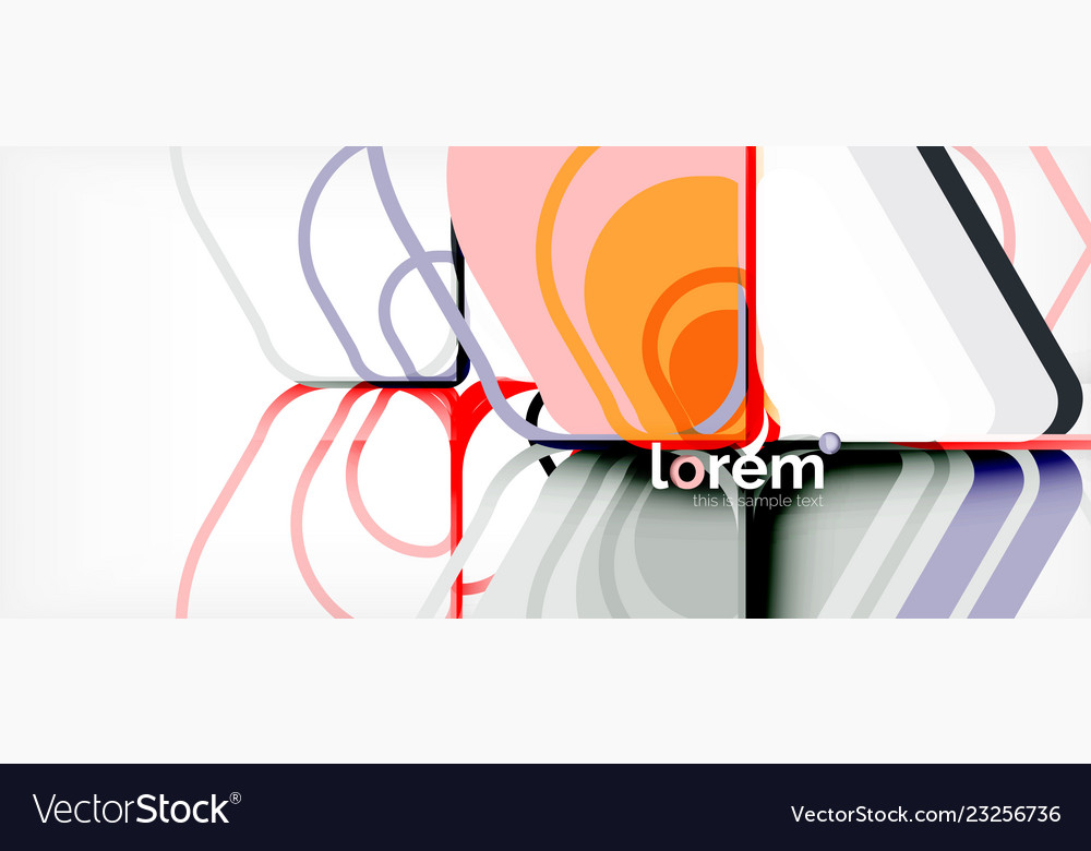 Colorful trendy geometric shapes background Vector Image