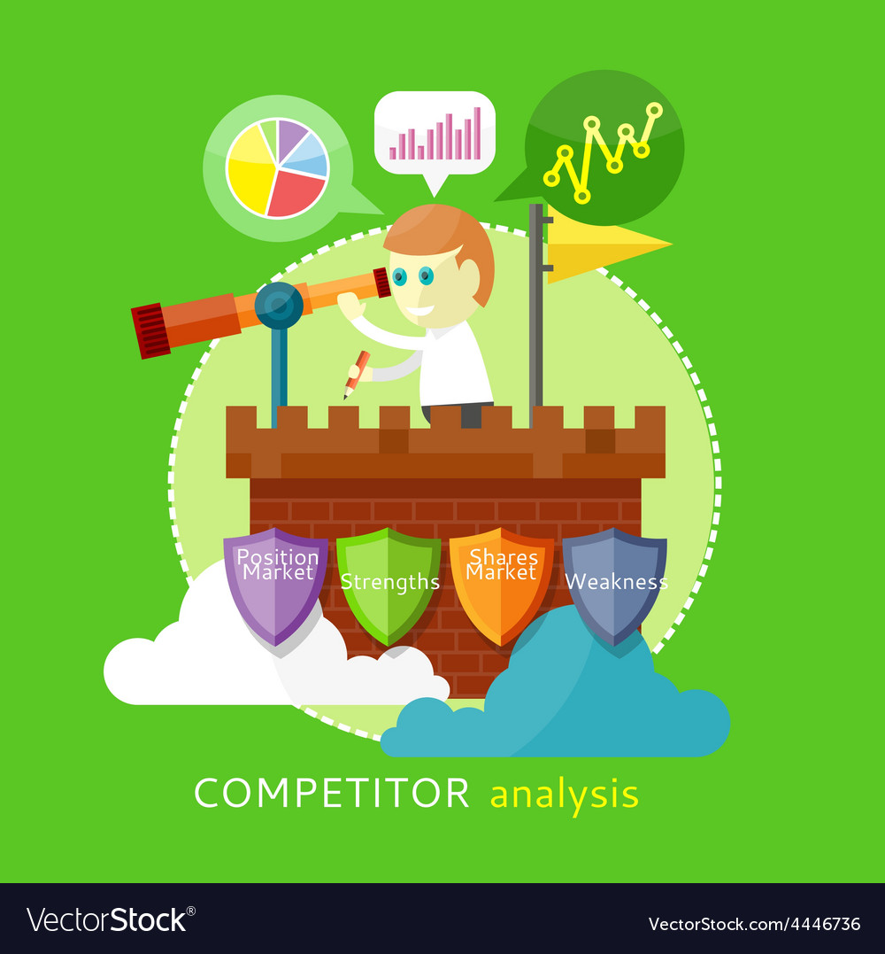 Competitor Analysis Concept Royalty Free Vector Image