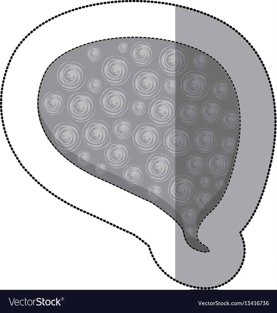 Gray drop chat bubble icon Royalty Free Vector Image
