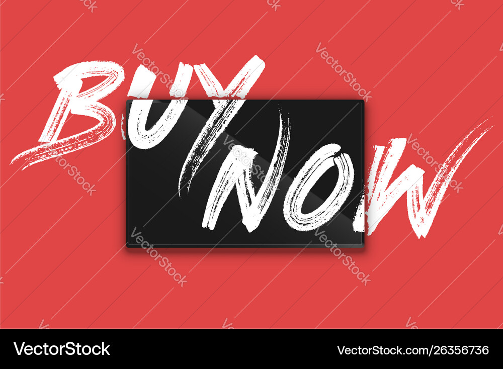 High-detailed notebook with painted buy now Vector Image