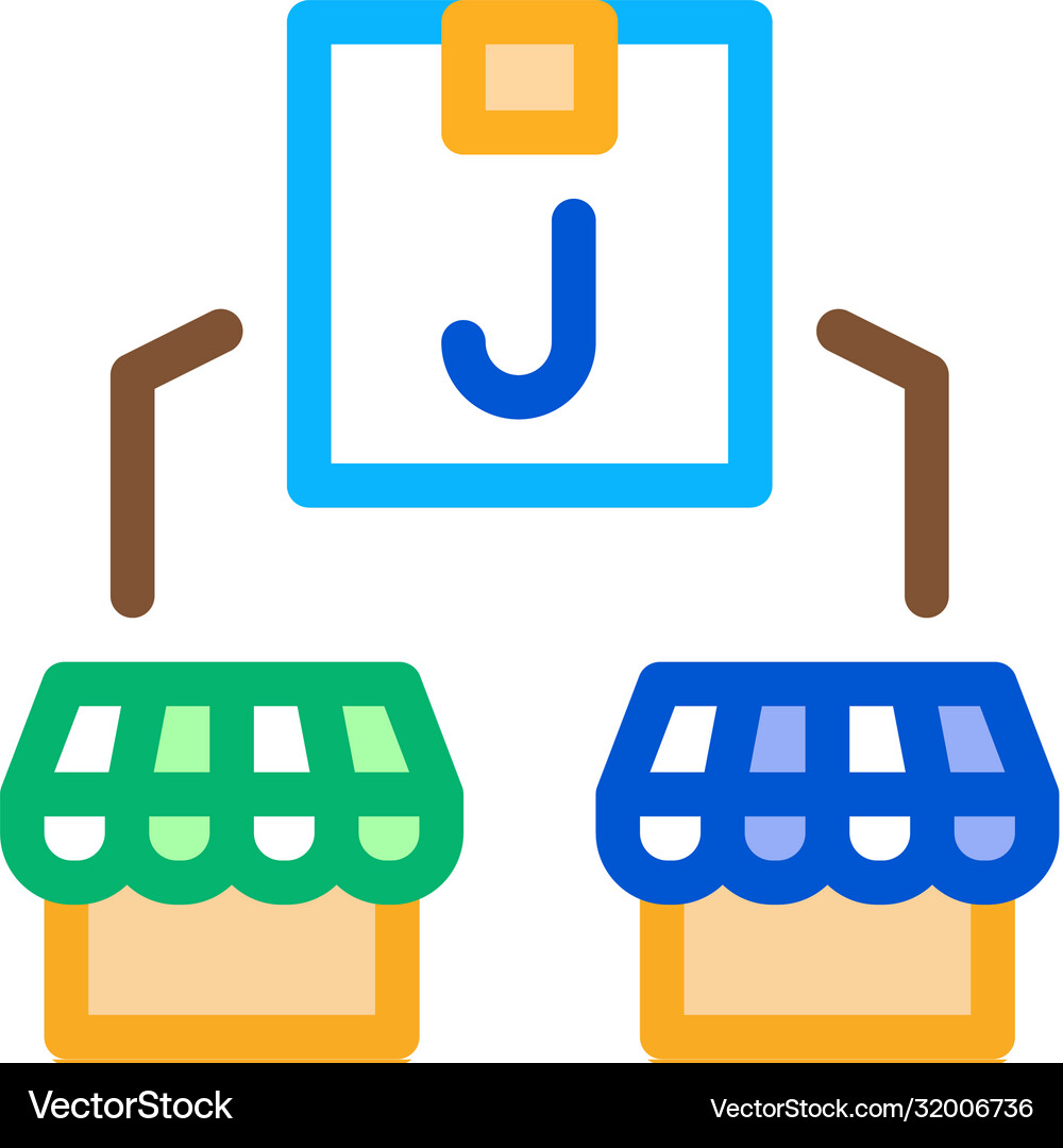 Juice shop delivery icon outline Royalty Free Vector Image
