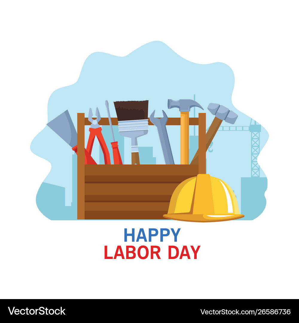 Labor day usa celebration cartoon Royalty Free Vector Image