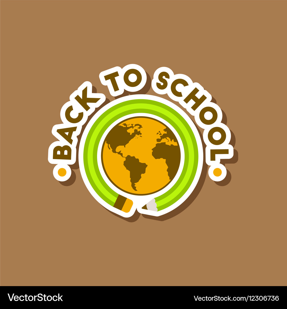 Paper sticker on stylish background back to school