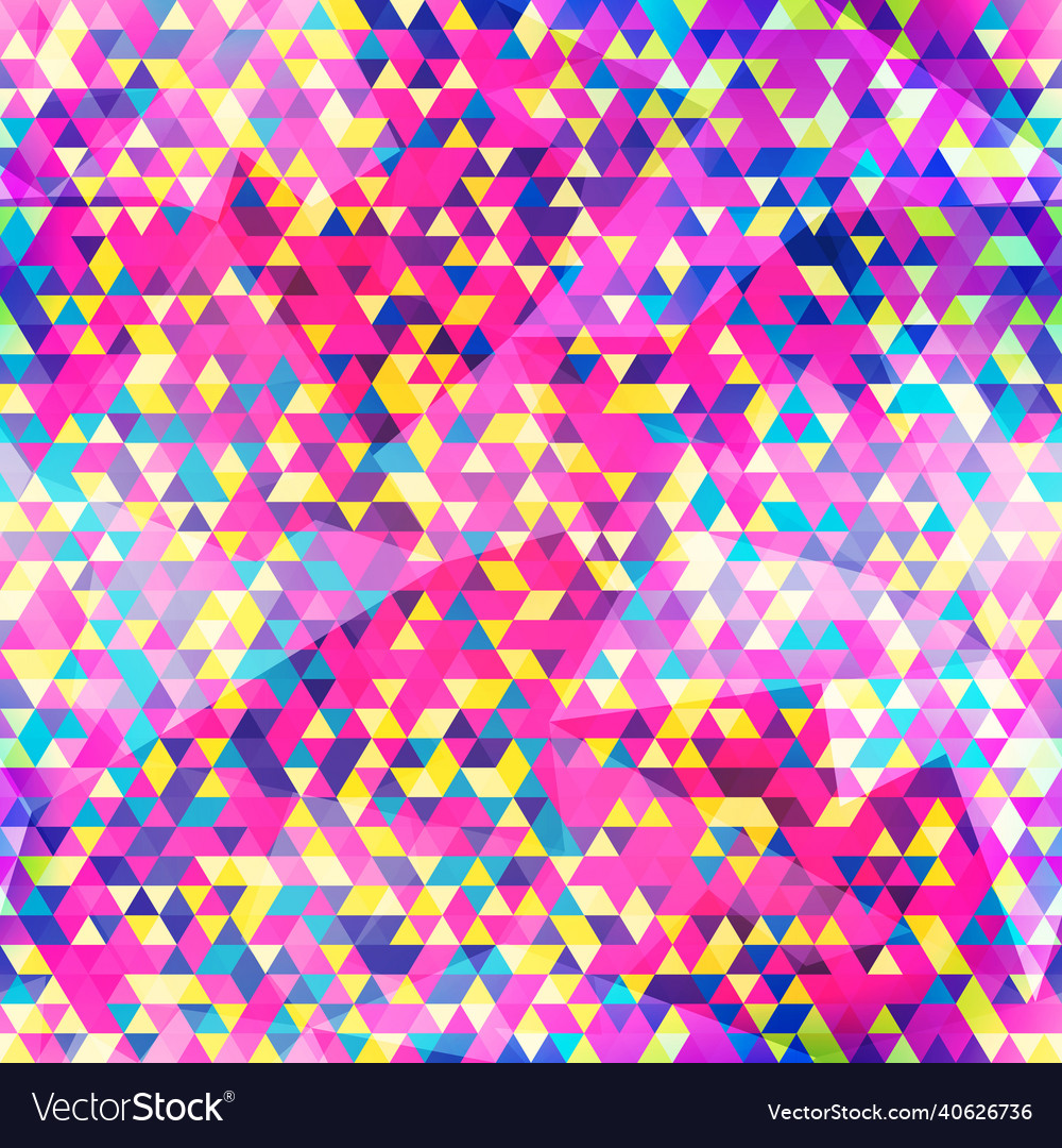Pink triangle seamless pattern Royalty Free Vector Image