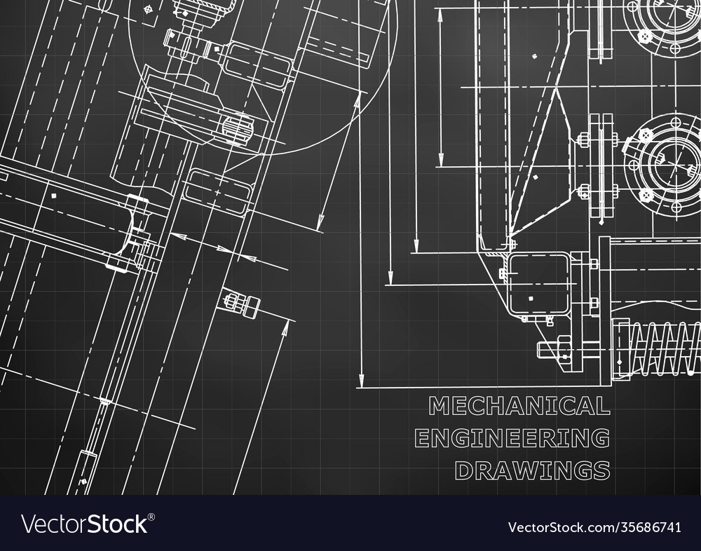 Blueprint engineering computer aided design Vector Image