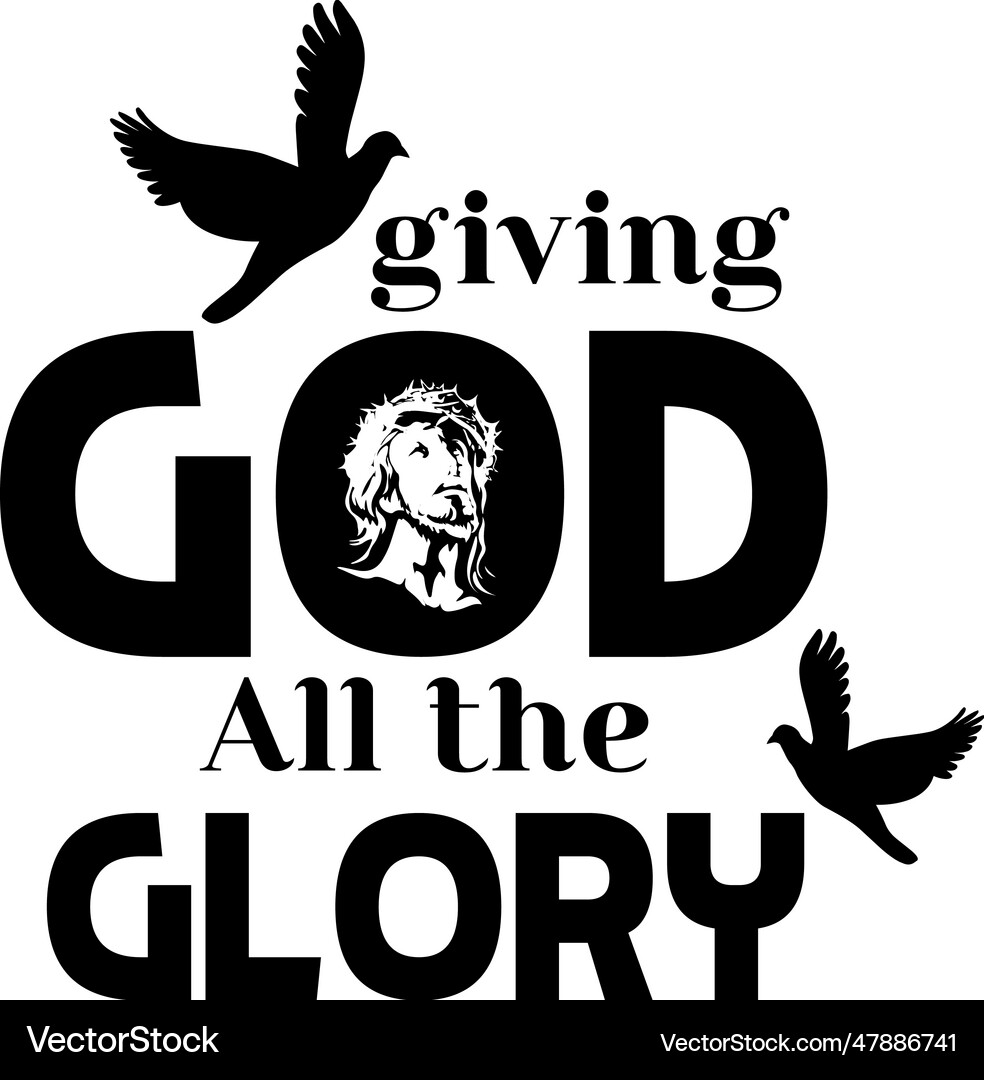 Christian typography design for tattoo Royalty Free Vector