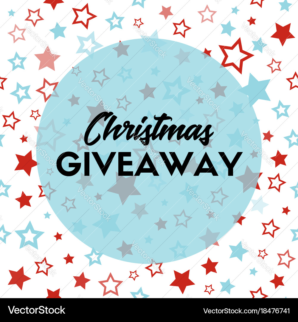 Christmas giveaway banner template for blogs Vector Image