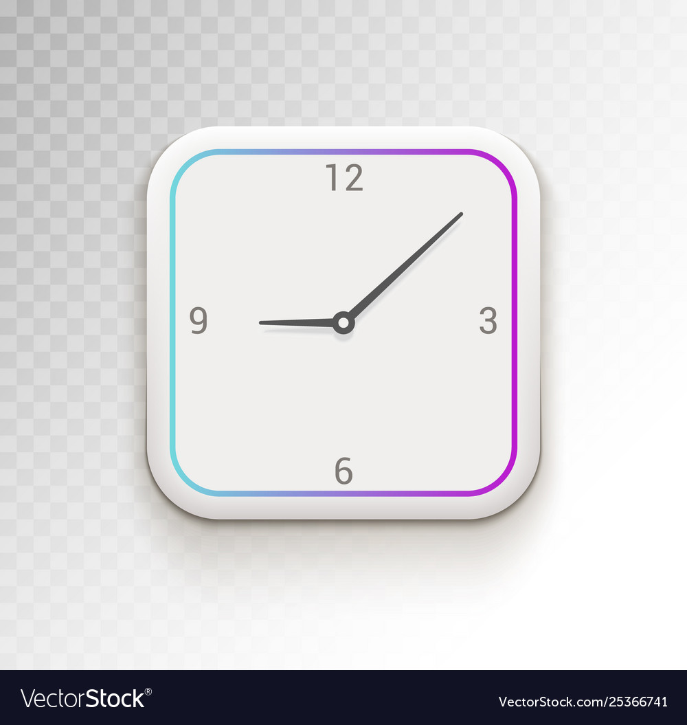 Clock ui phone app or widget digital clock Vector Image
