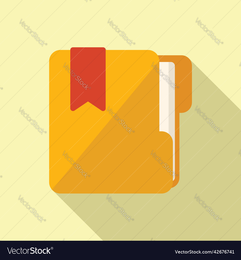Folder mark icon flat favorite Royalty Free Vector Image