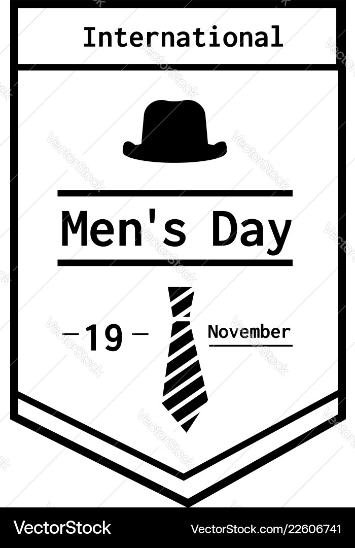 International men day poster icon simple style Vector Image