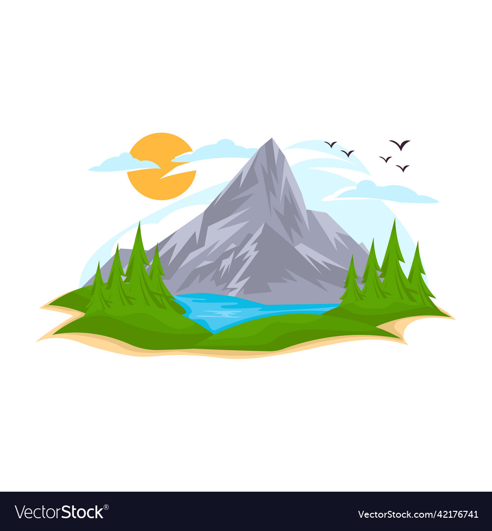 Mountains background Royalty Free Vector Image