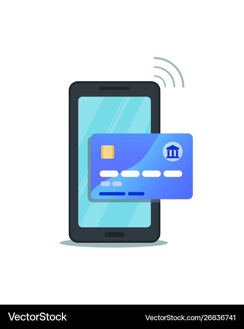 Online mobile banking wallet money transfer Vector Image