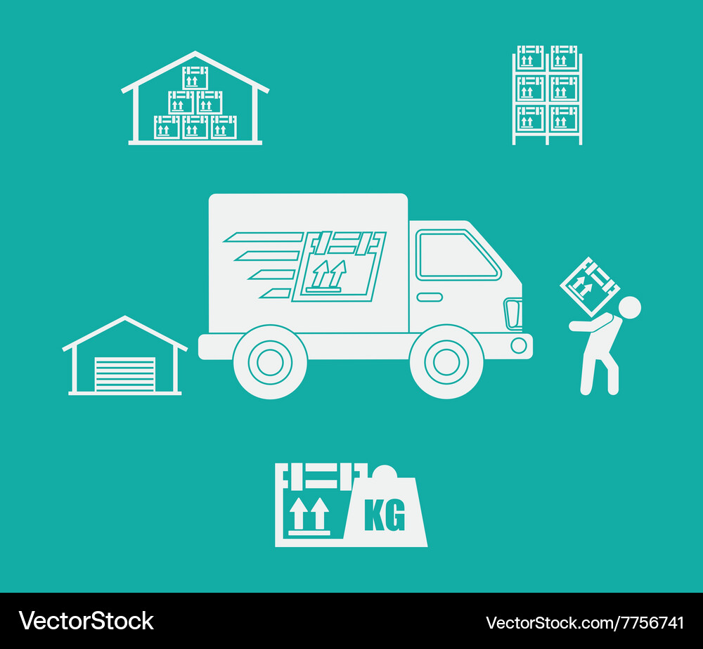 Shipping logistics of merchandise design Vector Image