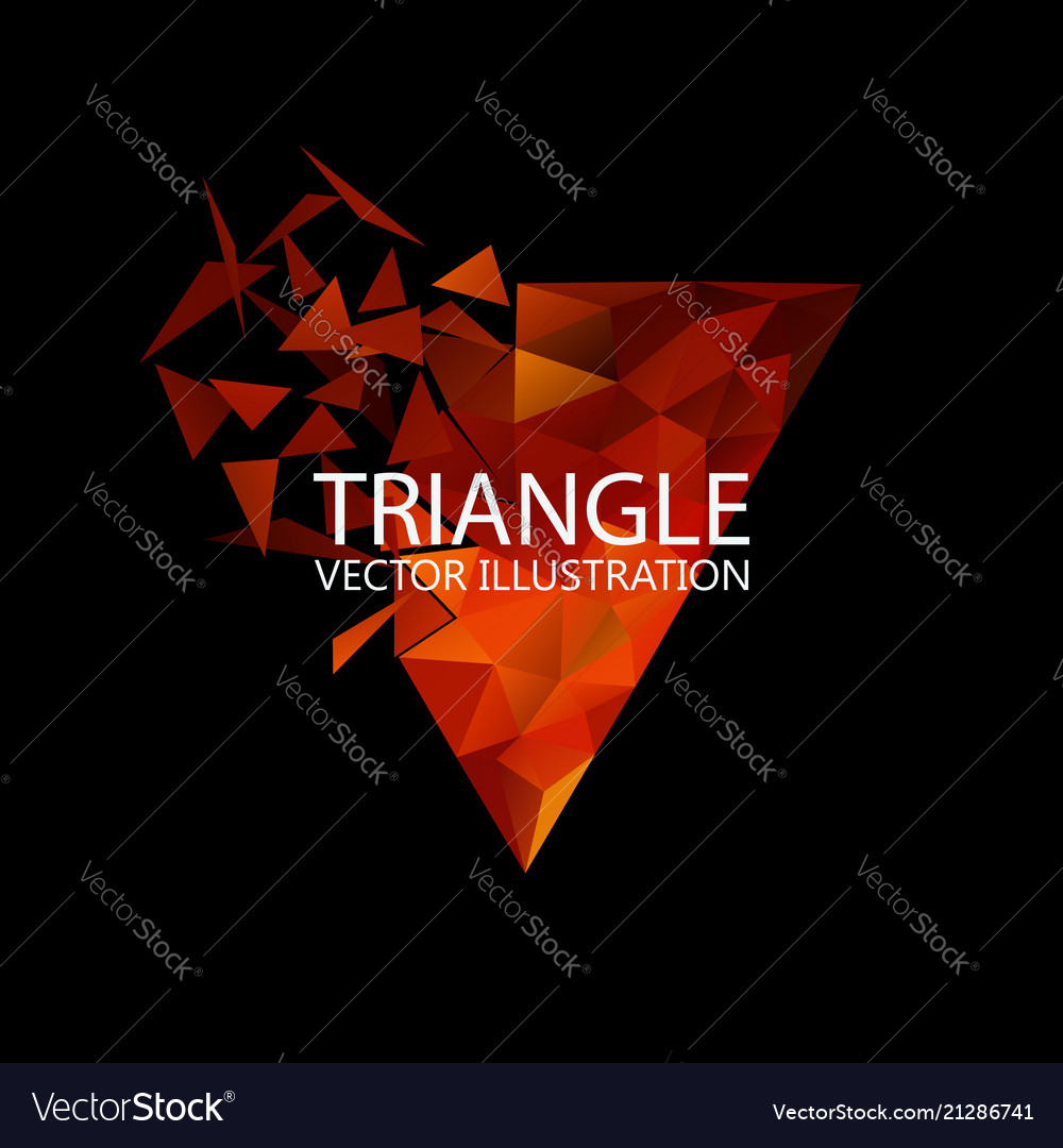 Triangle logo geometric background Royalty Free Vector Image