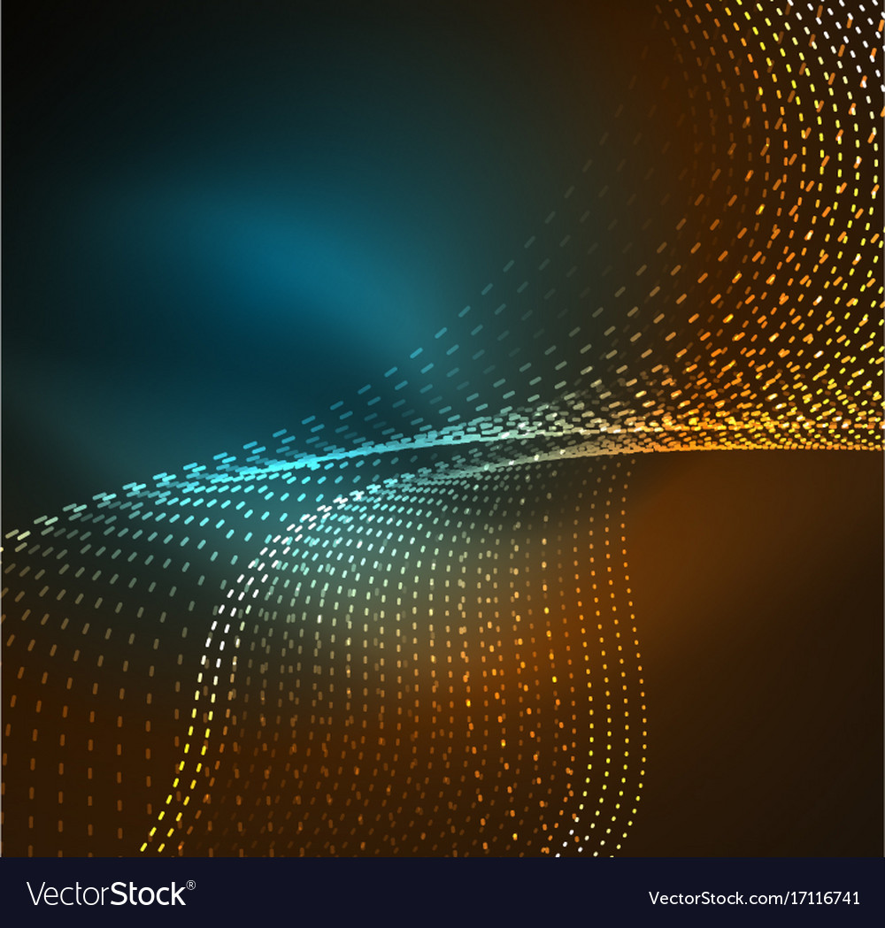 Wave particles background Royalty Free Vector Image