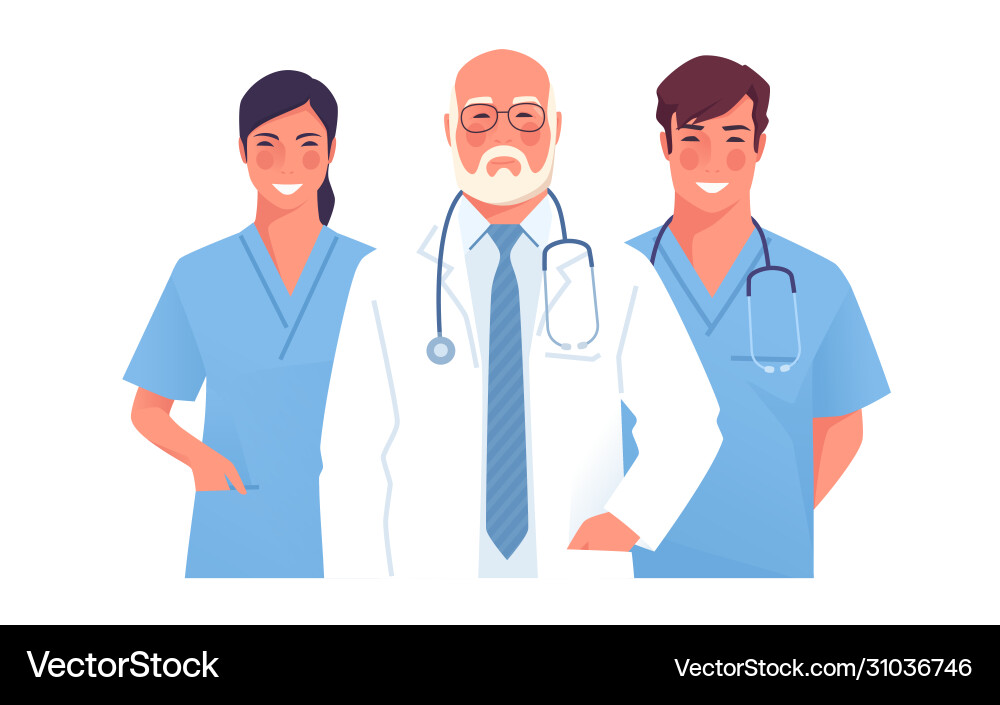 A medical team group of Royalty Free Vector Image