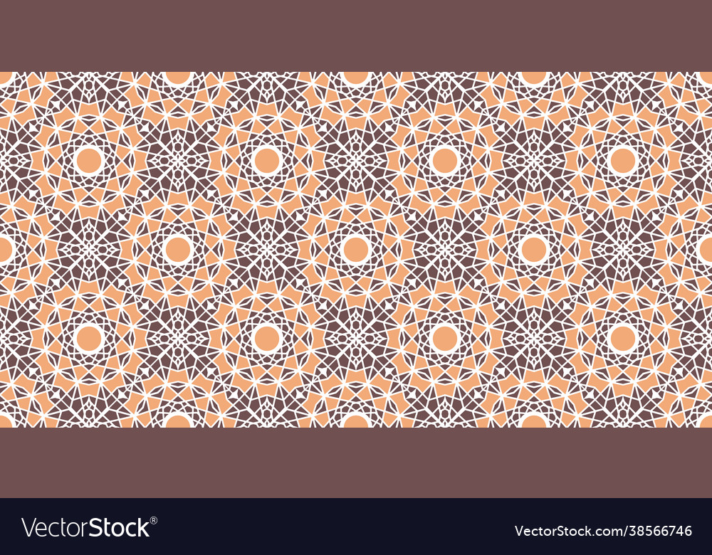 Border arabic pattern Royalty Free Vector Image