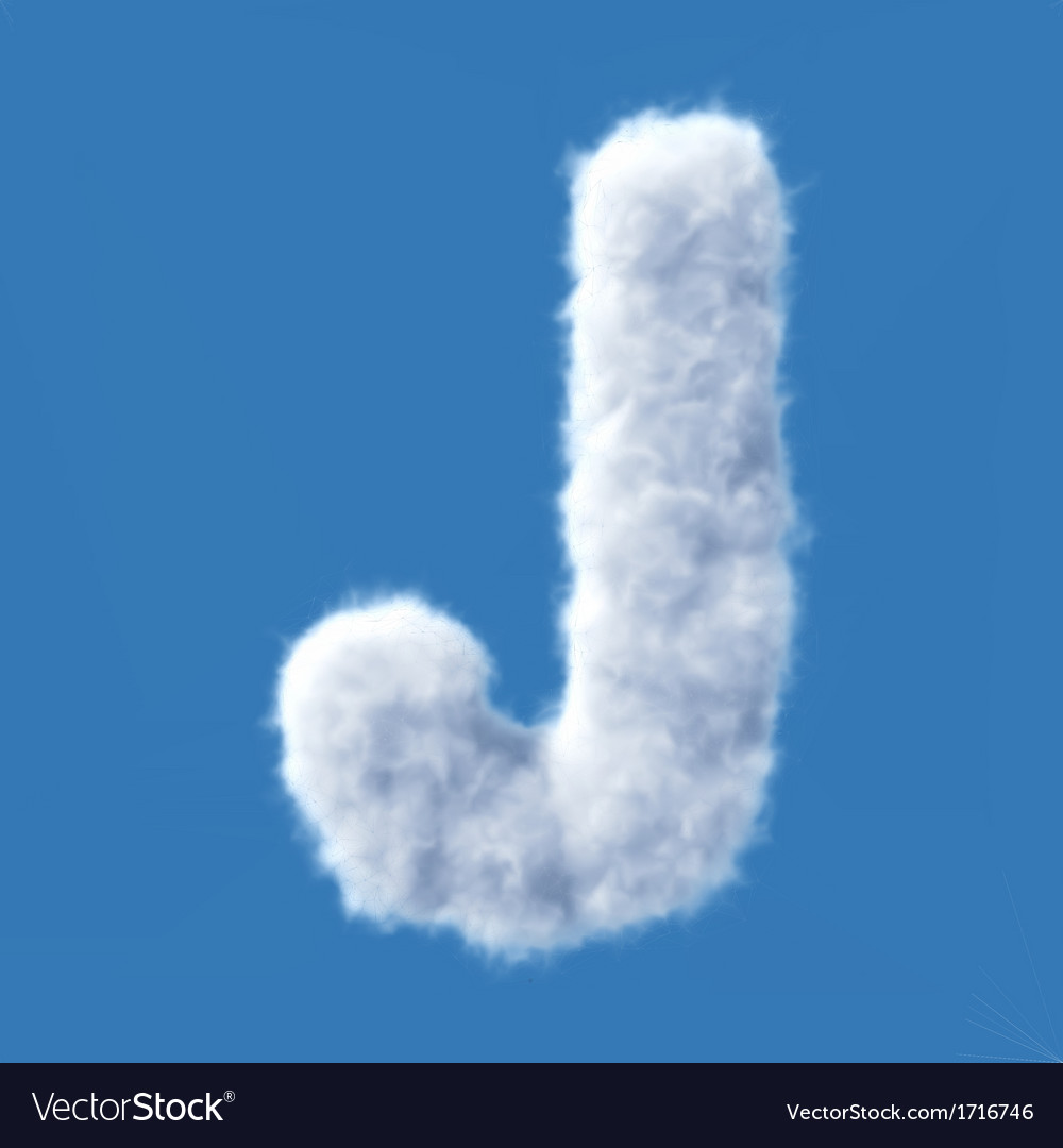 Cloud letter Royalty Free Vector Image - VectorStock