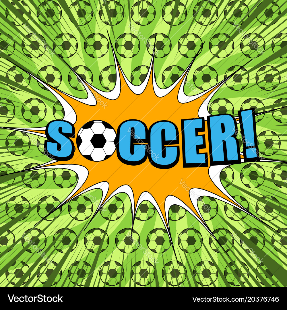 Comic sport football bright template Royalty Free Vector