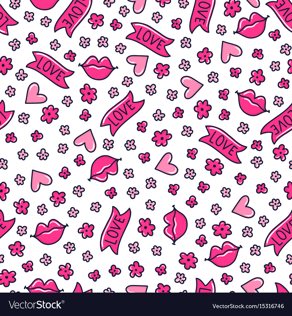 Doodles cute seamless pattern Royalty Free Vector Image
