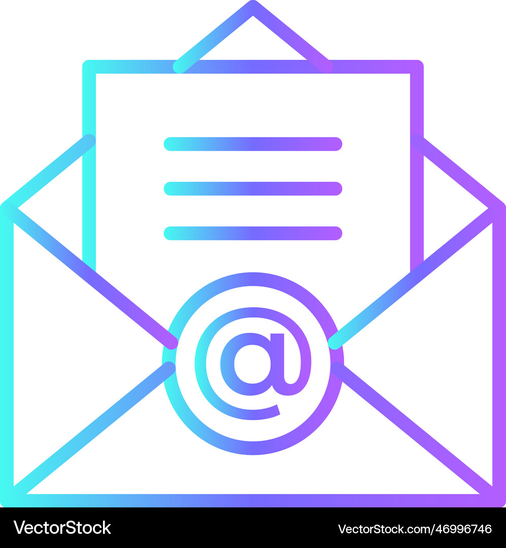 Email marketing icon with blue duotone style Vector Image