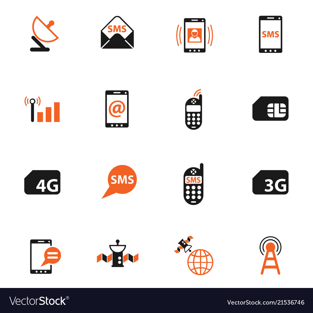 Mobile connection icon set Royalty Free Vector Image Mobile connection icon set Royalty Free Vector Image