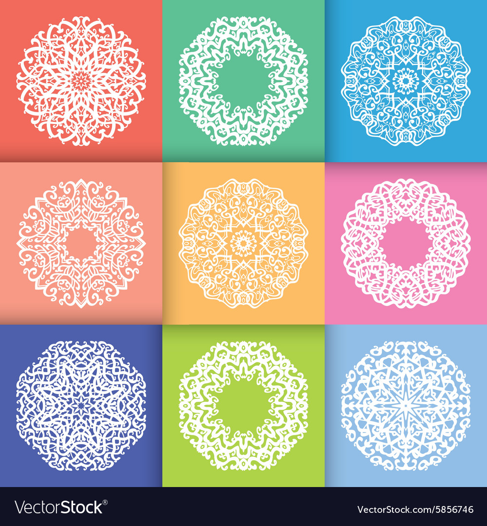 Pattern with round ornaments Royalty Free Vector Image