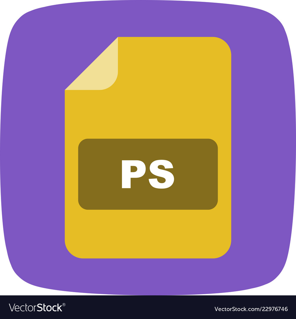 Ps icon Royalty Free Vector Image - VectorStock