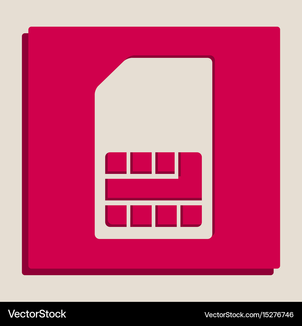 Sim card sign grayscale version of popart Vector Image