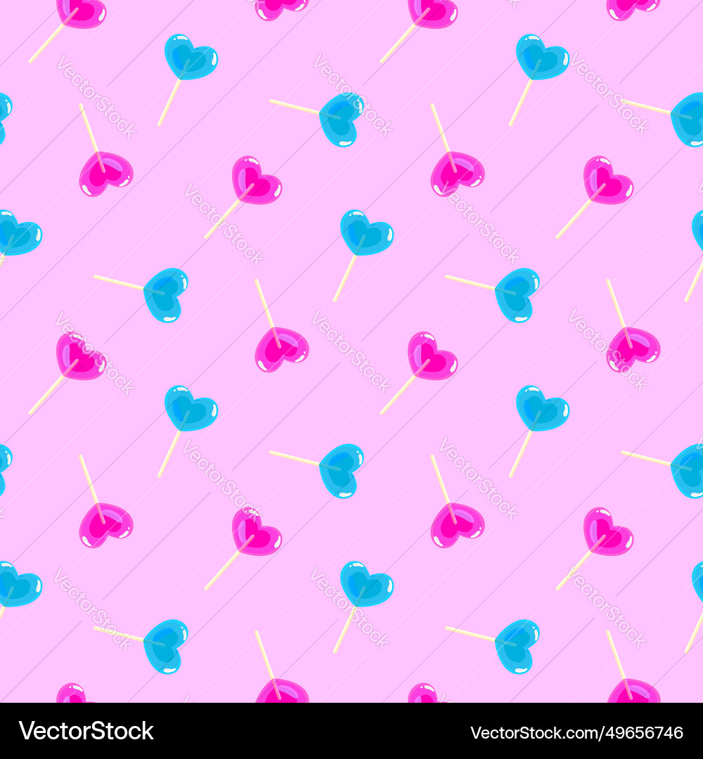 Valentines day pattern with heart shape sweet Vector Image