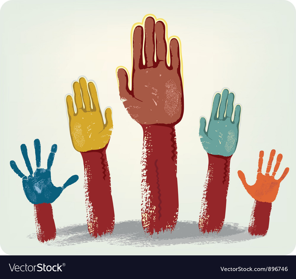 Voting hands Royalty Free Vector Image - VectorStock