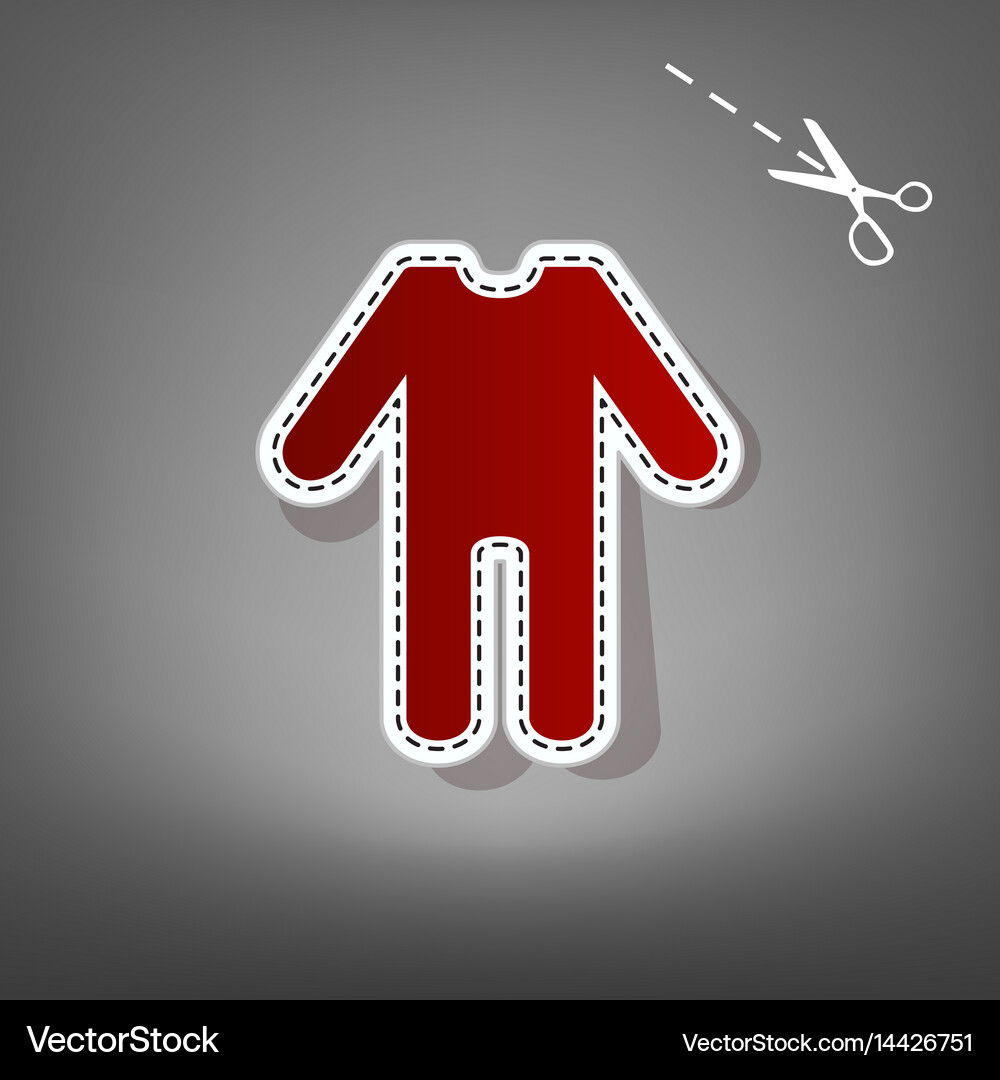 Baby clothes sign red icon Royalty Free Vector Image