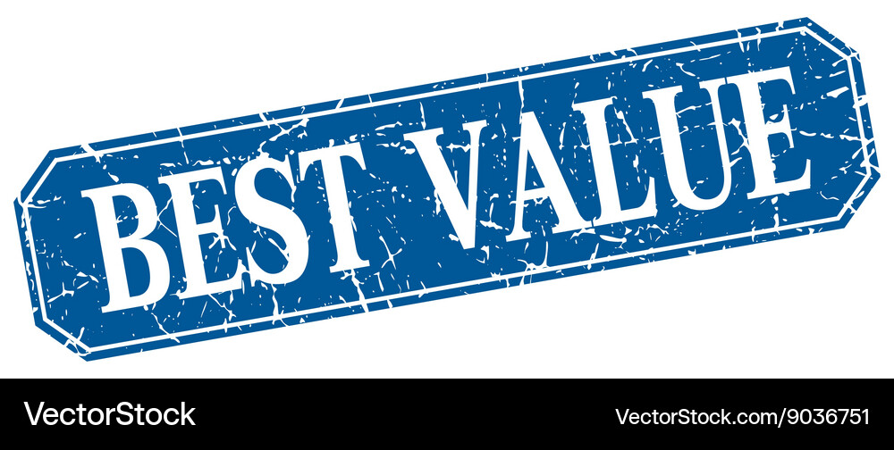 Best value blue square vintage grunge isolated Vector Image