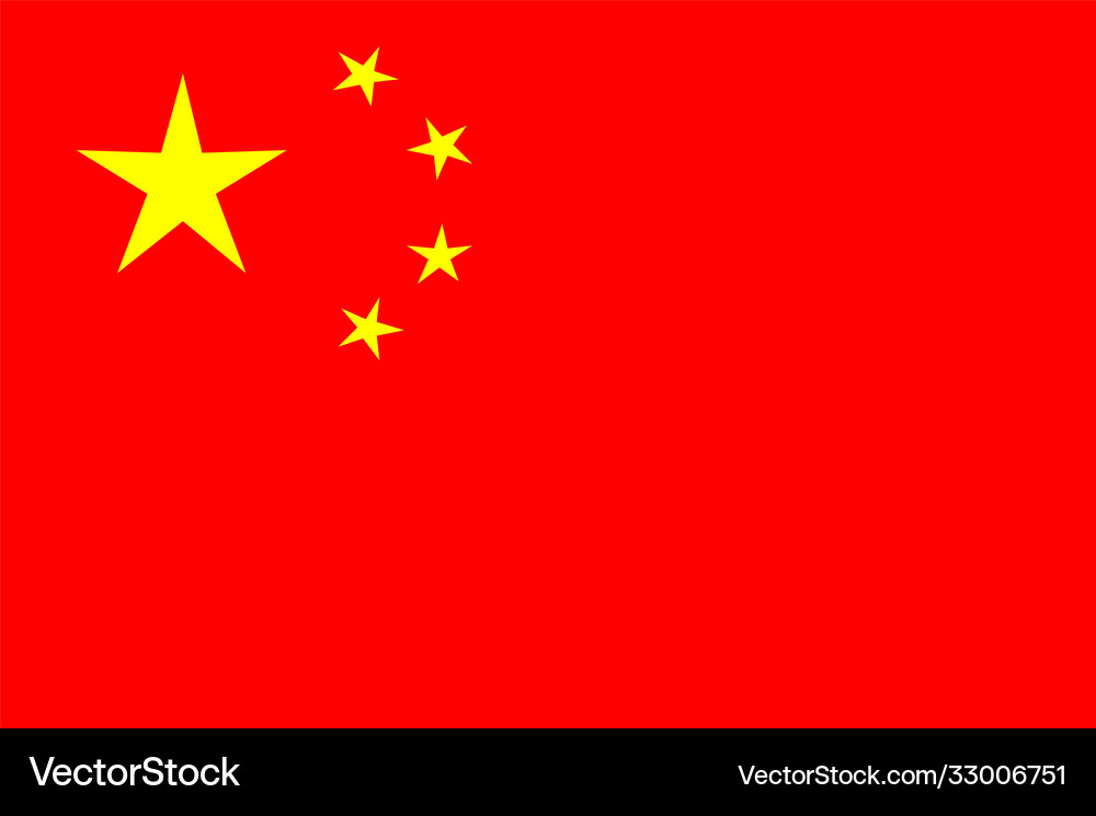 Flag china Royalty Free Vector Image - VectorStock