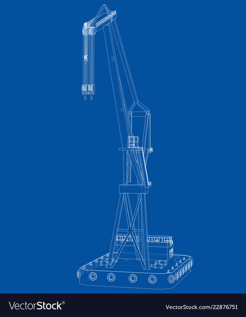 Floating crane Royalty Free Vector Image - VectorStock