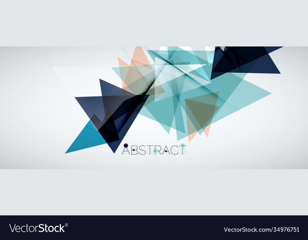 Geometric abstract background color triangle Vector Image