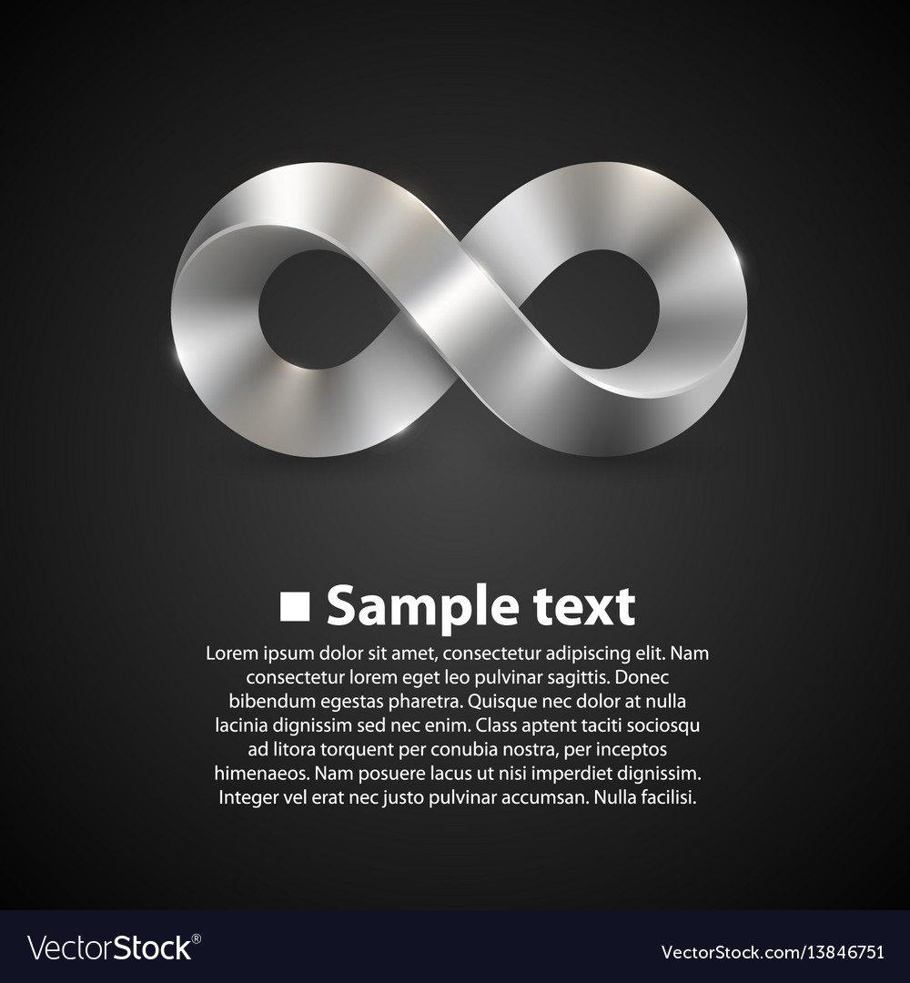 Infinity Symbol - Silver Royalty Free Vector Image