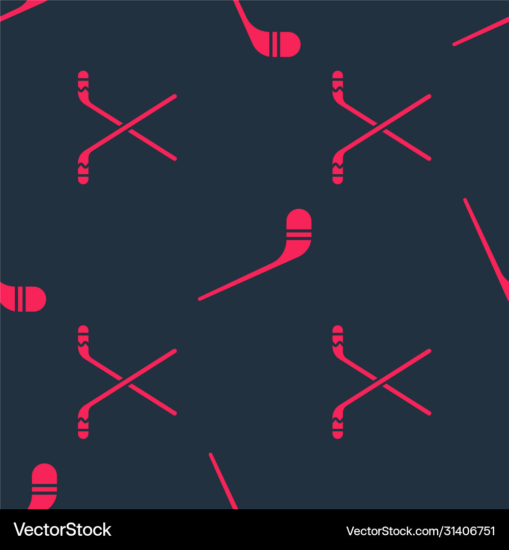 Set ice hockey sticks and stick Royalty Free Vector Image