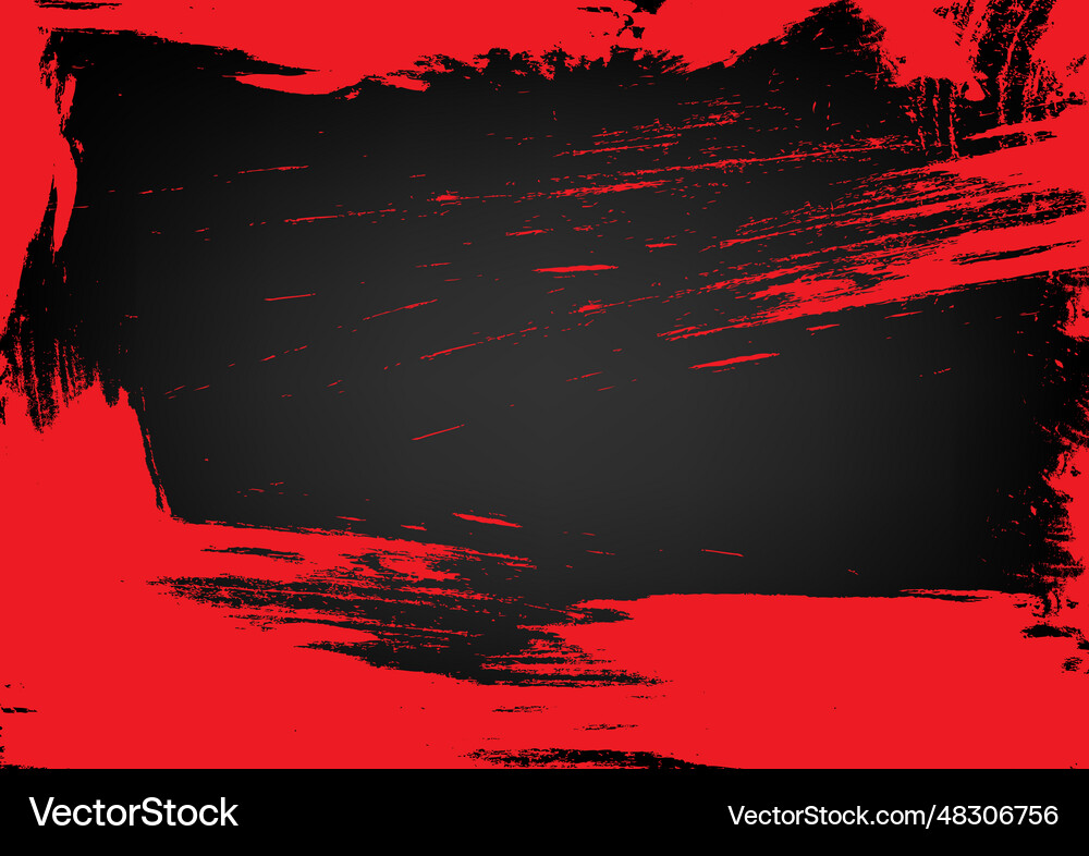 Abstract red grunge brush stroke frame picture Vector Image